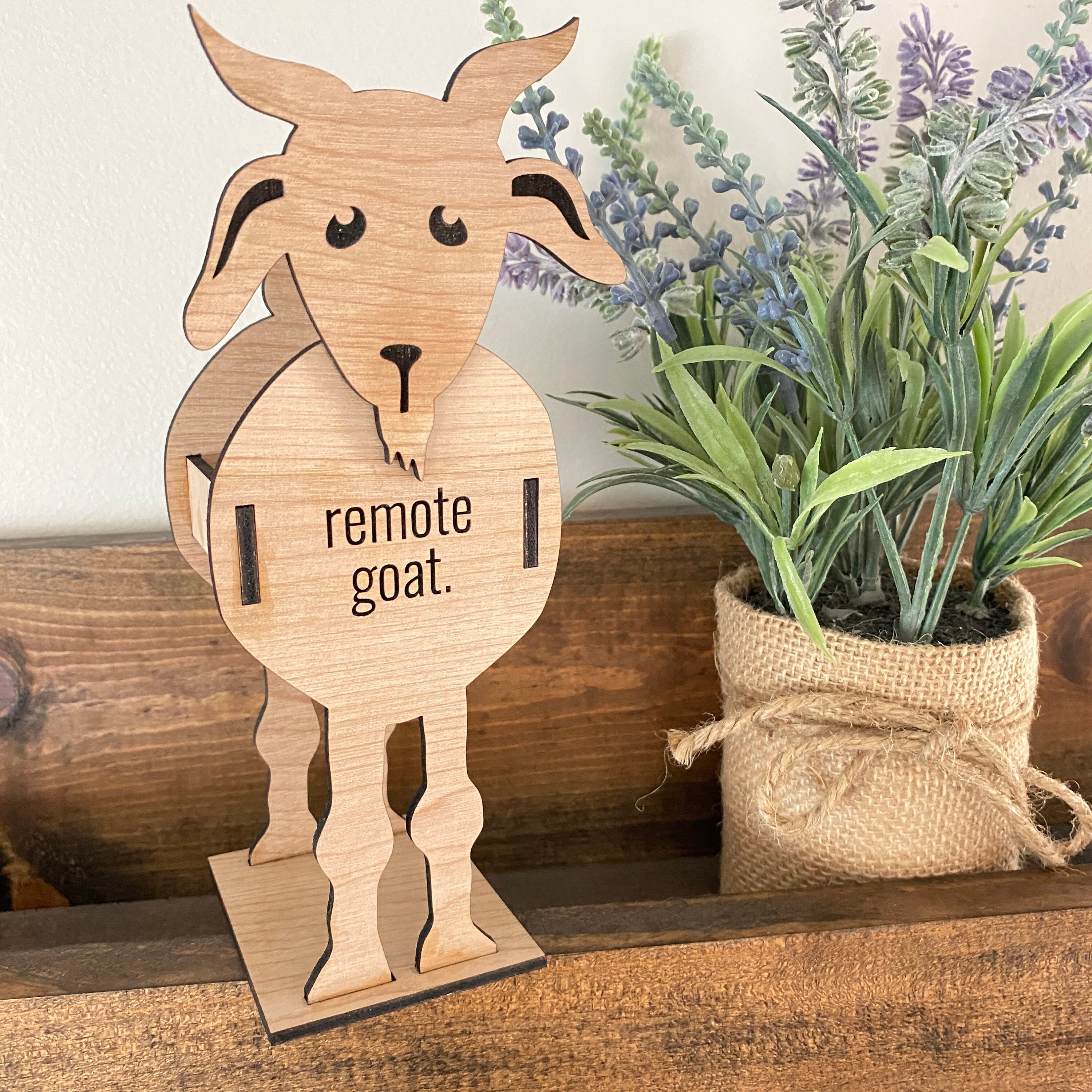 Remote Control Holder | Goat Lover Gift | Remote Caddy | Funny Remote ...
