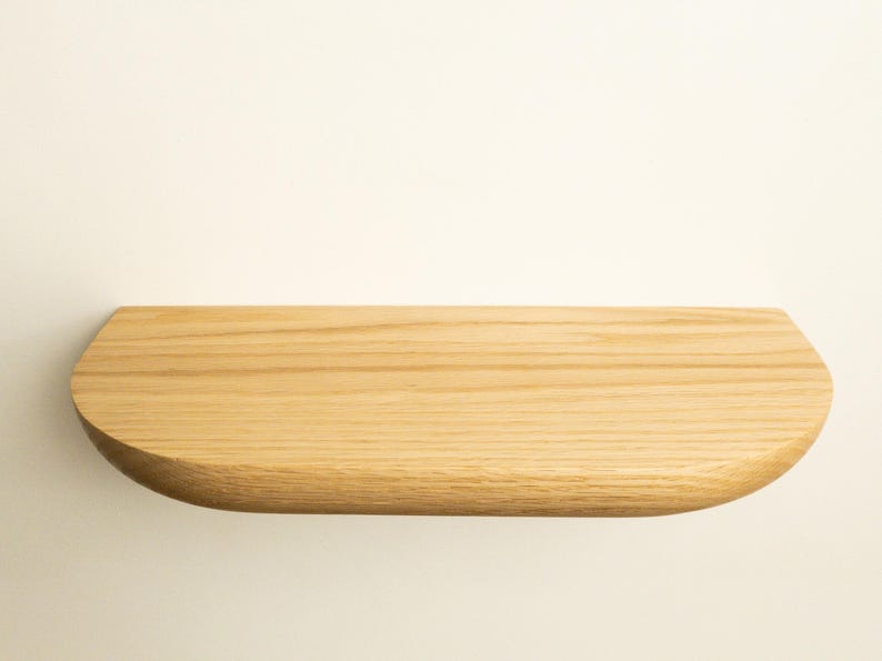 Floating Shelf, Mini Wide, Curved Arc, Oak Wood, 12"w X 5.5" D | Array ...