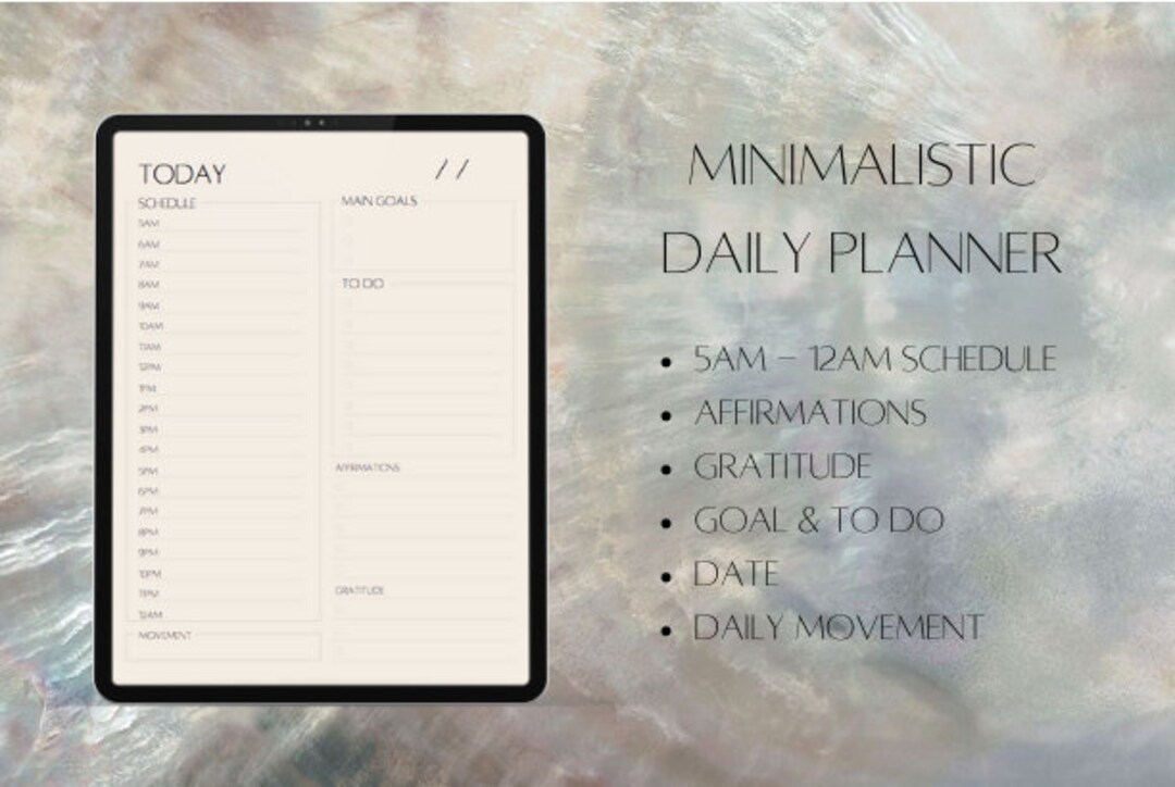 Minimalistic Digital Daily Planner | Mindset Planner | Goodnotes ...