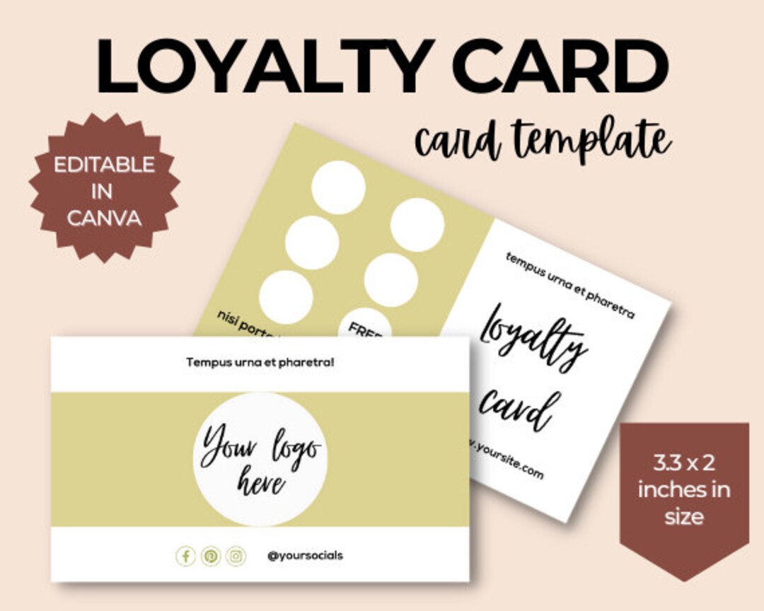 Editable Loyalty Card | DIY Rewards Card | Loyalty Card Template ...