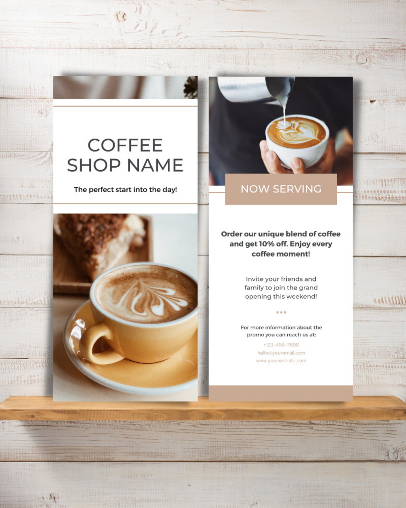 Rack Card Template | Restaurant Rack Card | Price Guide Template | 4x9 ...