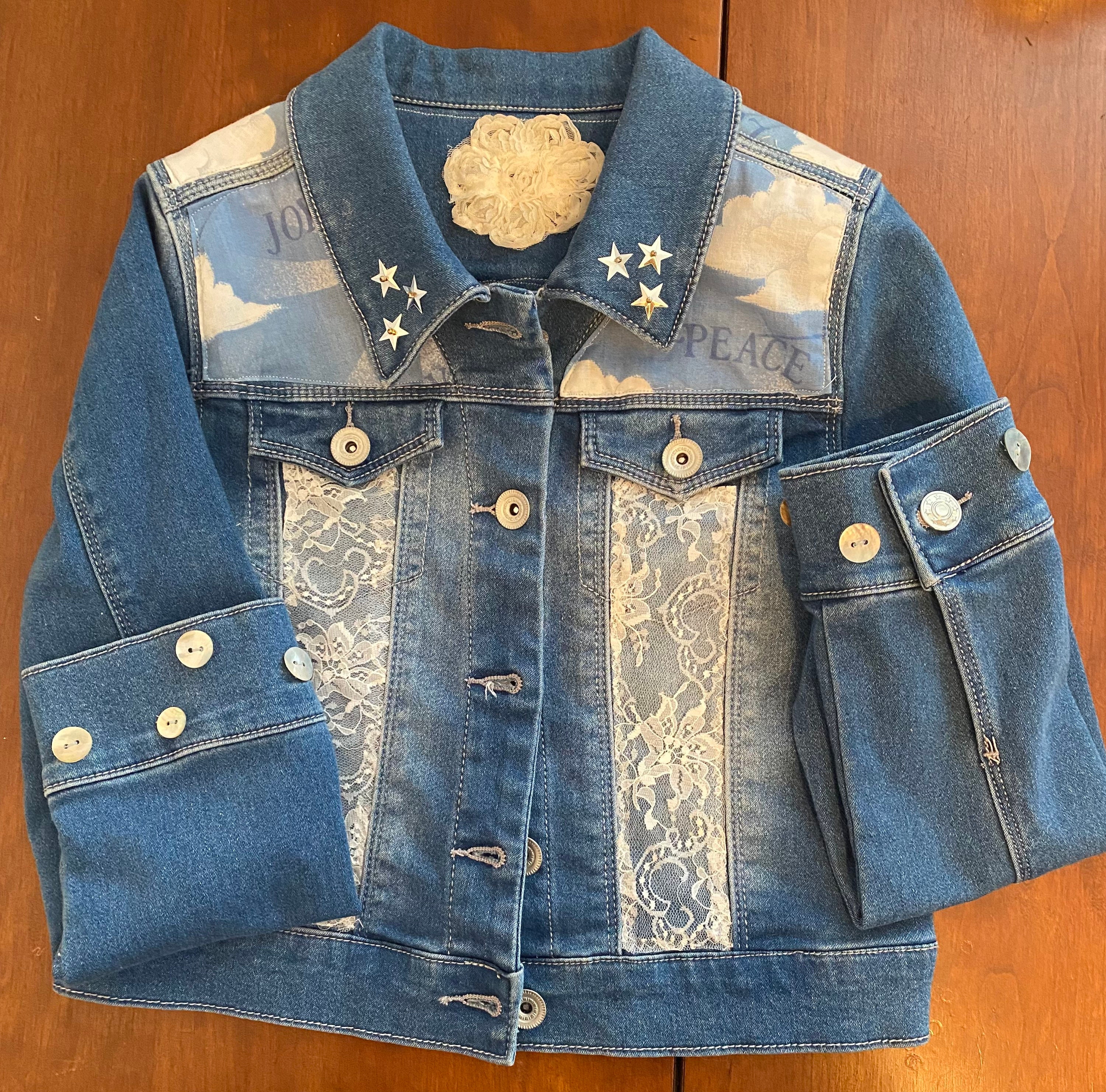 Girls Cloud Style Denim Jacket - Age 7-10 - Etsy