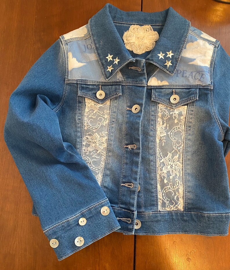 Girls Cloud Style Denim Jacket - Age 7-10 - Etsy