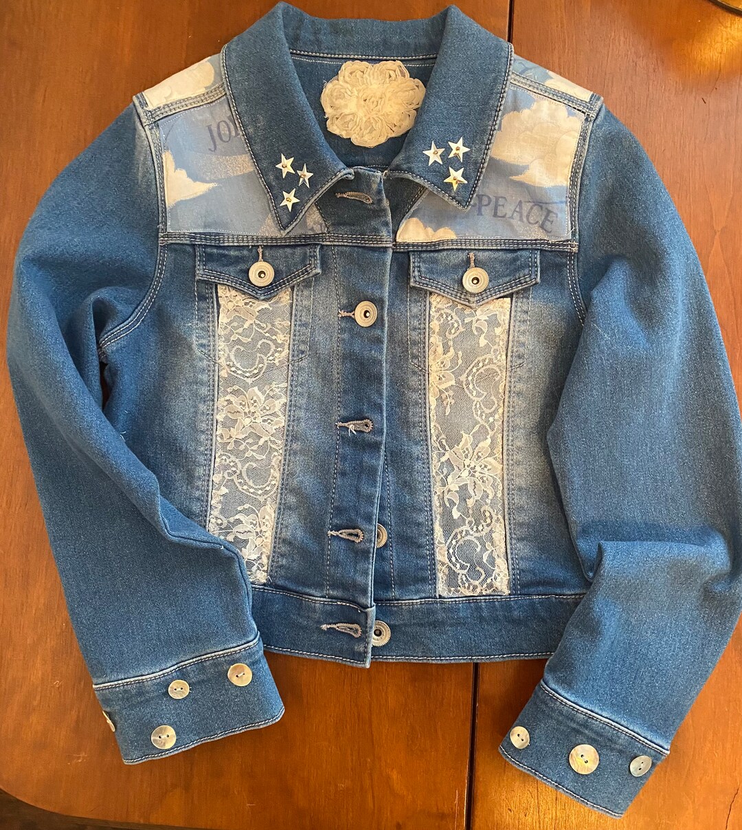 Girls Cloud Style Denim Jacket - Age 7-10 - Etsy