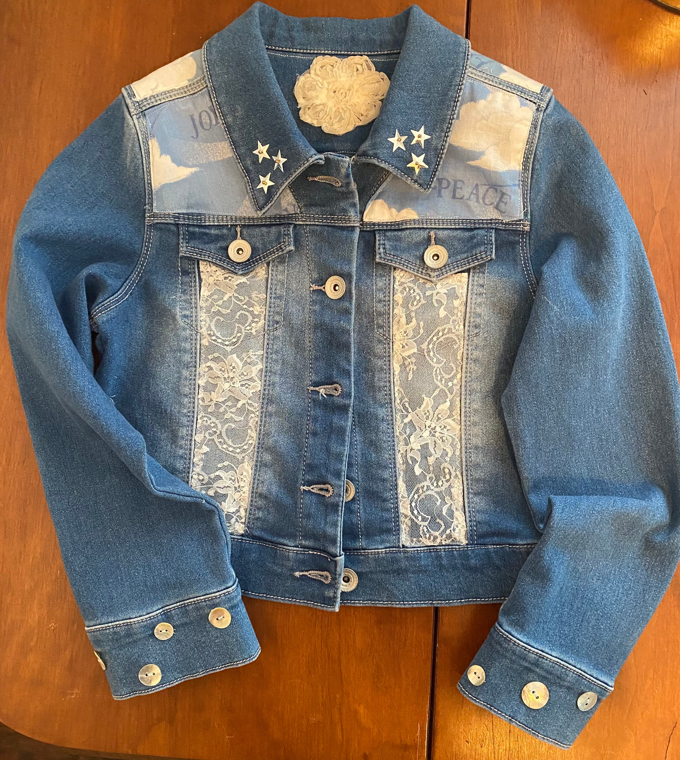 Girls Cloud Style Denim Jacket - Age 7-10 - Etsy