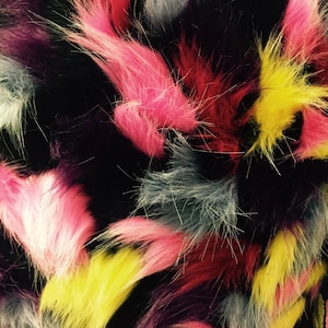Multi Color Jacquard Faux Fur-shaggy Fun Fur-super Soft Faux Fun Fur ...