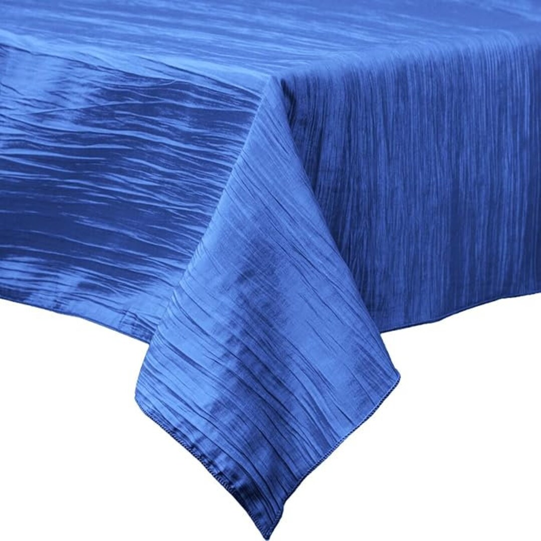 Steel Blue Square Light Weight Accordion Design Crushed Taffeta ...