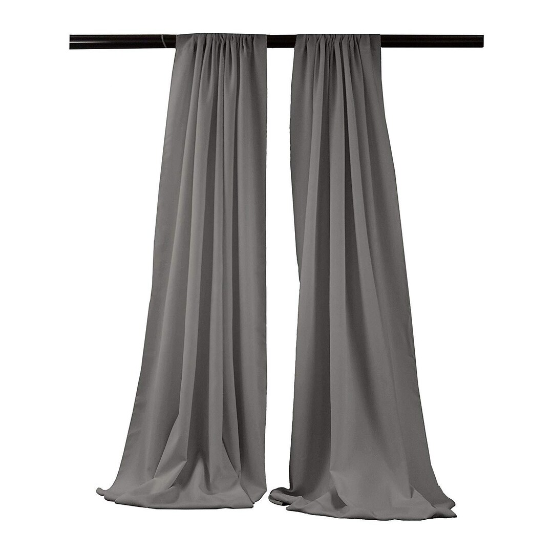Gray 2 Panels Backdrop Drape, All Sizes Available in Polyester Poplin ...