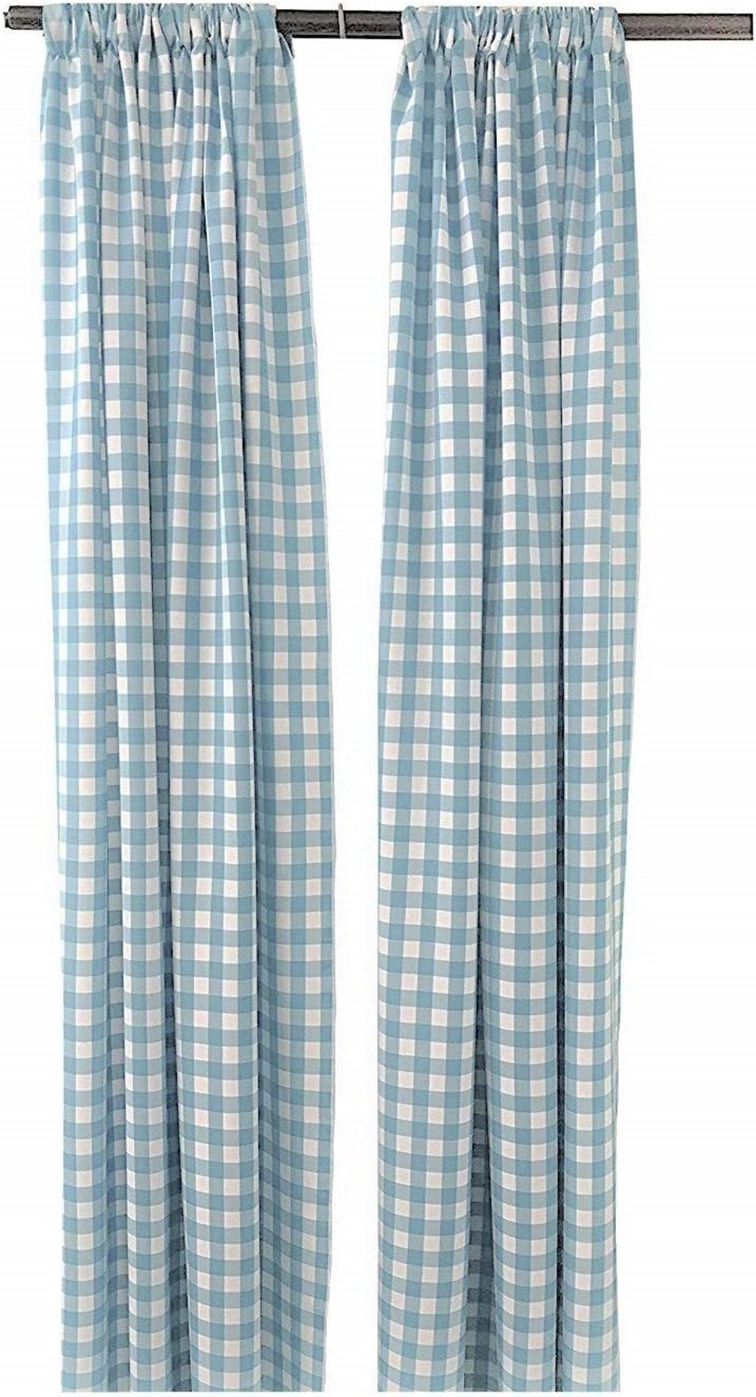 White & Light Blue Checkered Country Plaid Gingham Checkered Backdrop ...