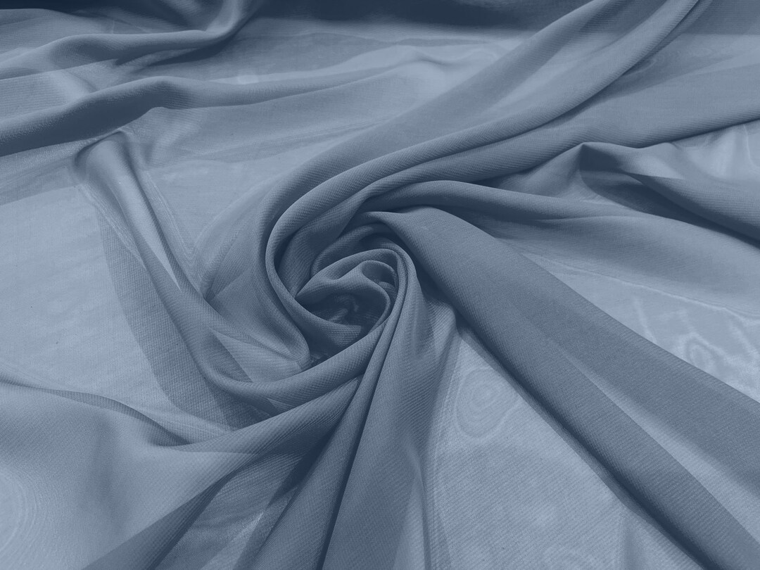 Copen Blue 5 Yards 60" Wide Sheer Fabric Chiffon Fabric by the Yard ...