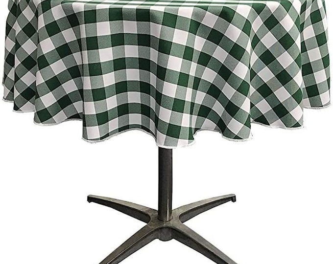 Hunter Green & White 60 Wide 65/35% Poly/cotton Gingham Checkered Plaid ...