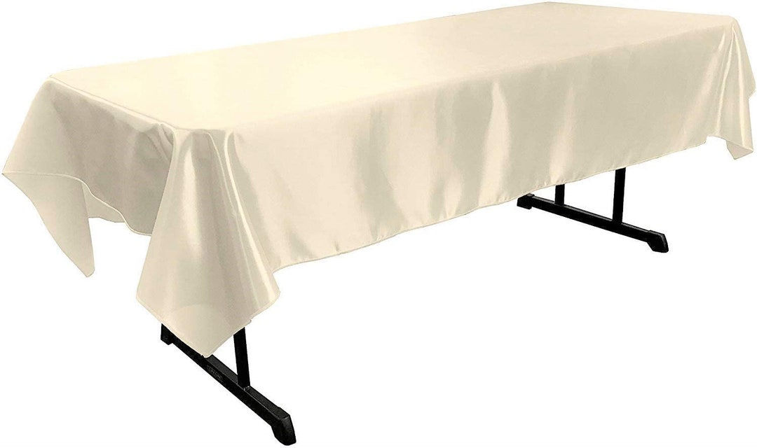 Ivory Rectangular Bridal Satin Table Tablecloth. - Etsy
