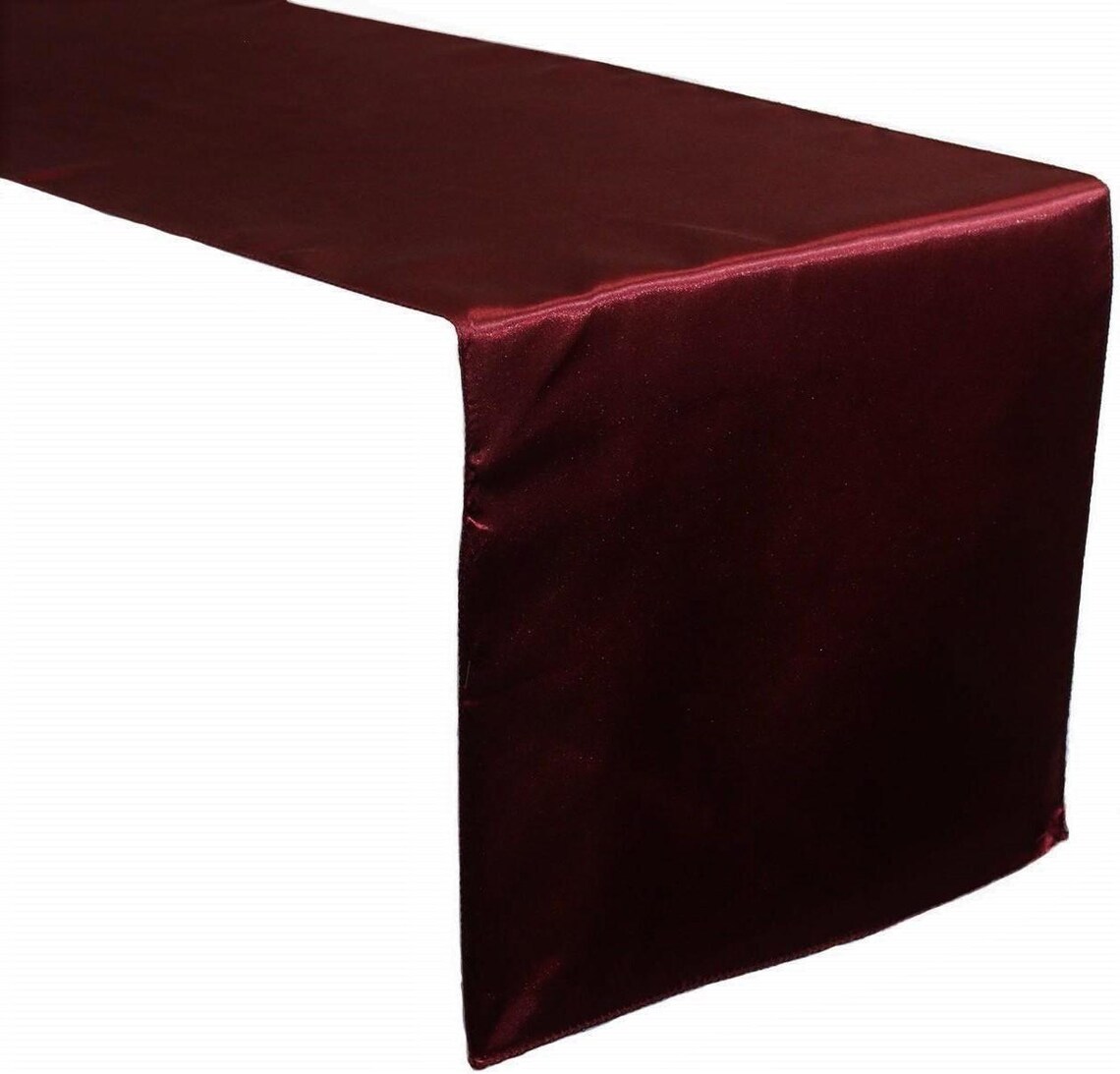 Burgundy Bridal Satin Table Runner, Wedding Banquet Decoration ...