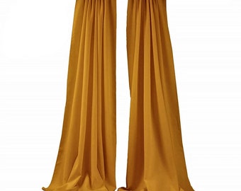 Mustard Gold 2 Panels Backdrop Drape, All Sizes Available in Polyester ...