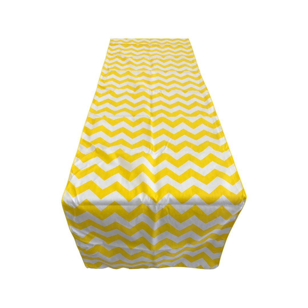 Yellow Chevron Print Poly Cotton Table Runner. ( Choose Size Below ) - Etsy