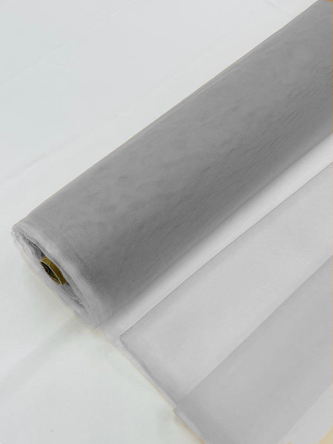 Gray Bridal Mesh Tulle Netting Fabric / Sheer Mesh /58" Wide /sold by ...