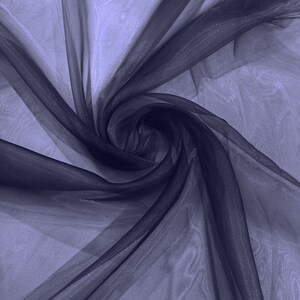 Navy Blue 58/60" Wide 100% Polyester Soft Light Weight, Sheer, See ...