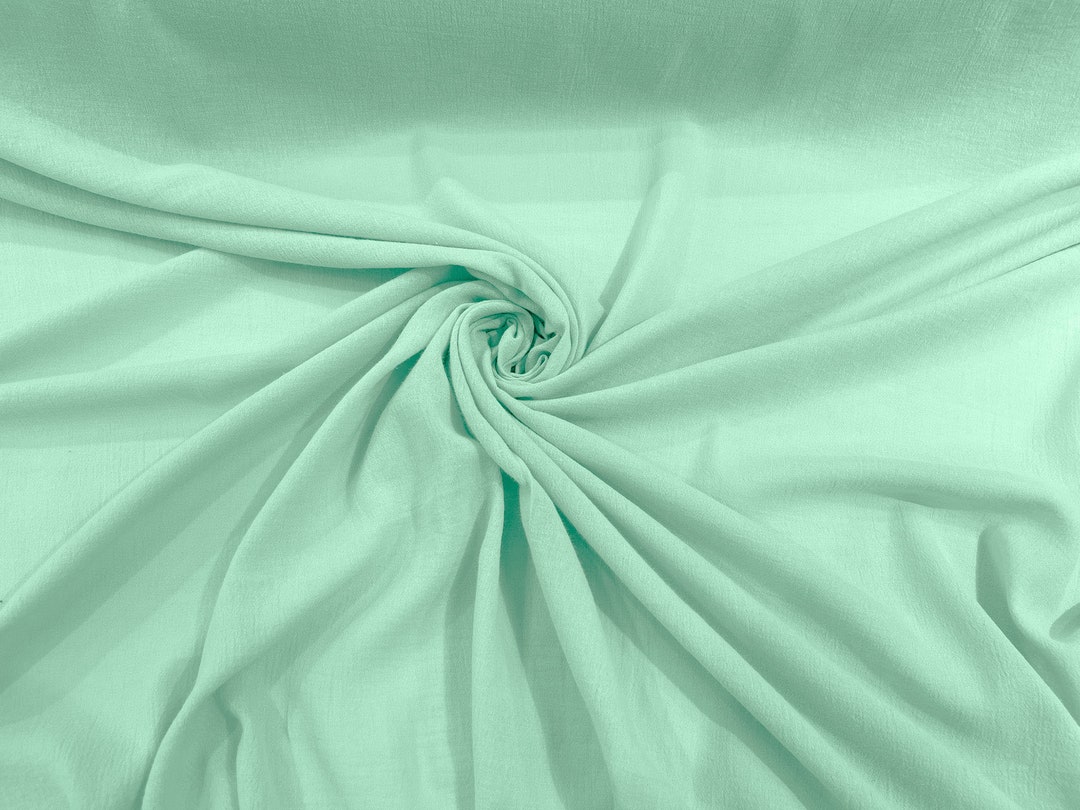 Mint Cotton Gauze Fabric Wide Crinkled Lightweight Sold by the Yard. - Etsy