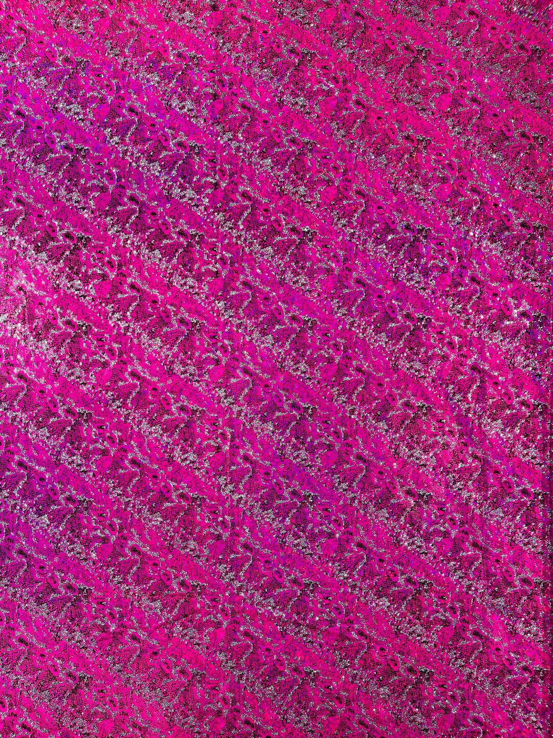 Hot Pink Shattered Glass Snake Design Nylon Spandex Fabric, 4-way ...