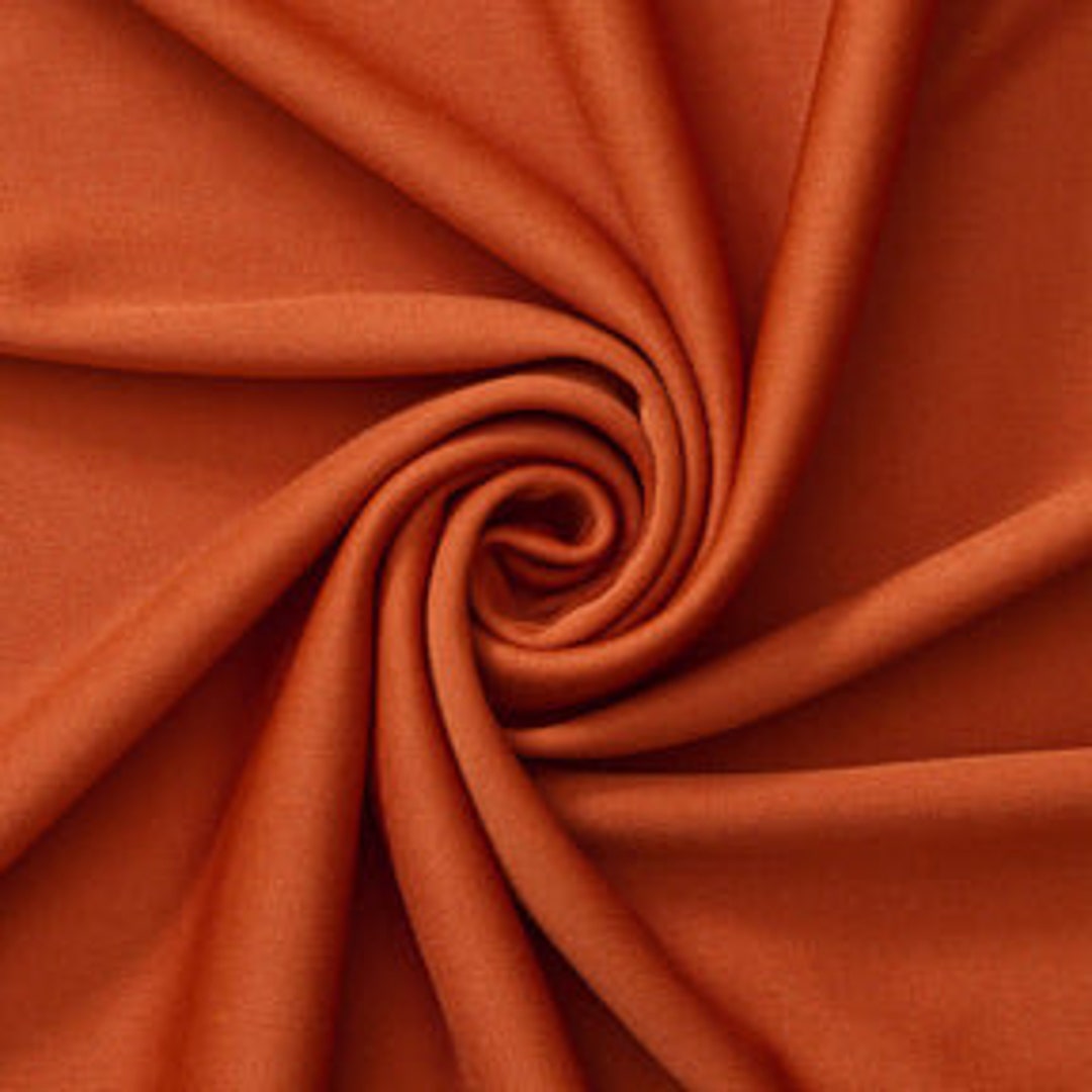 Rust Polyester Knit Interlock Mechanical Stretch Fabric 58"/60"/draping ...