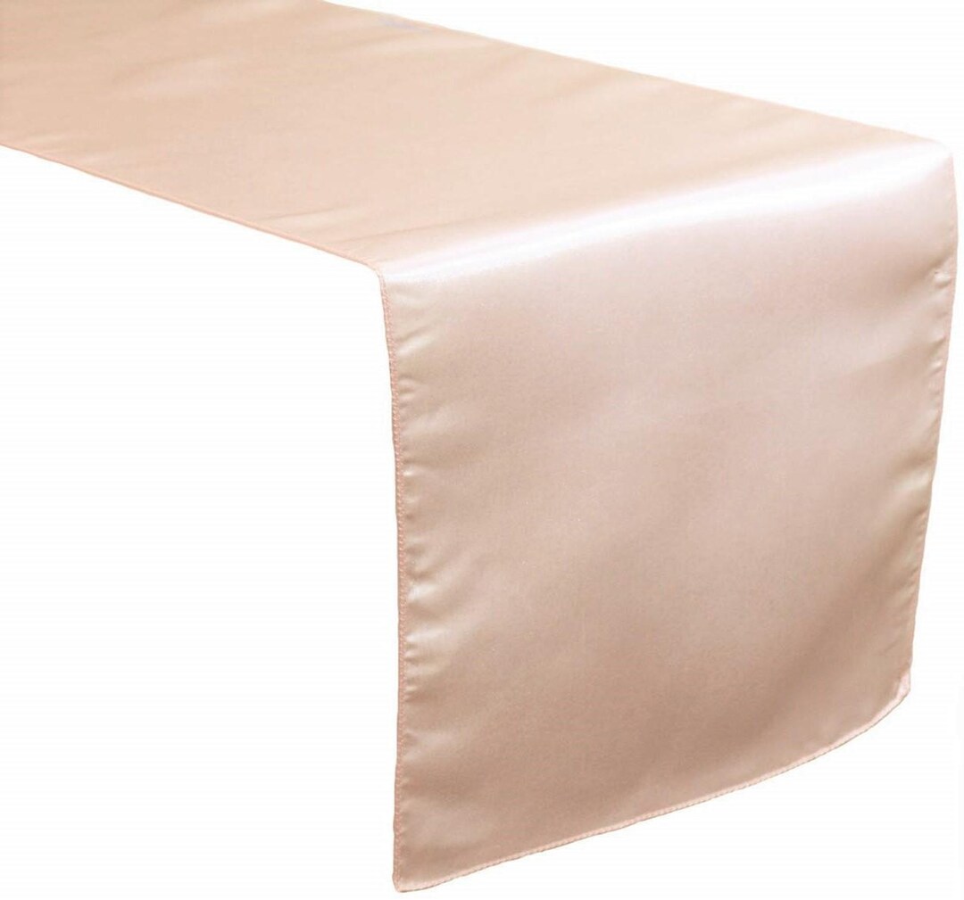 Blush Bridal Satin Table Runner, Wedding Banquet Decoration, ( Choose ...