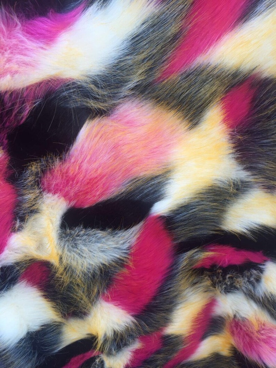Multi Color Jacquard Faux Fur-shaggy Fun Fur-super Soft Faux Fun Fur ...
