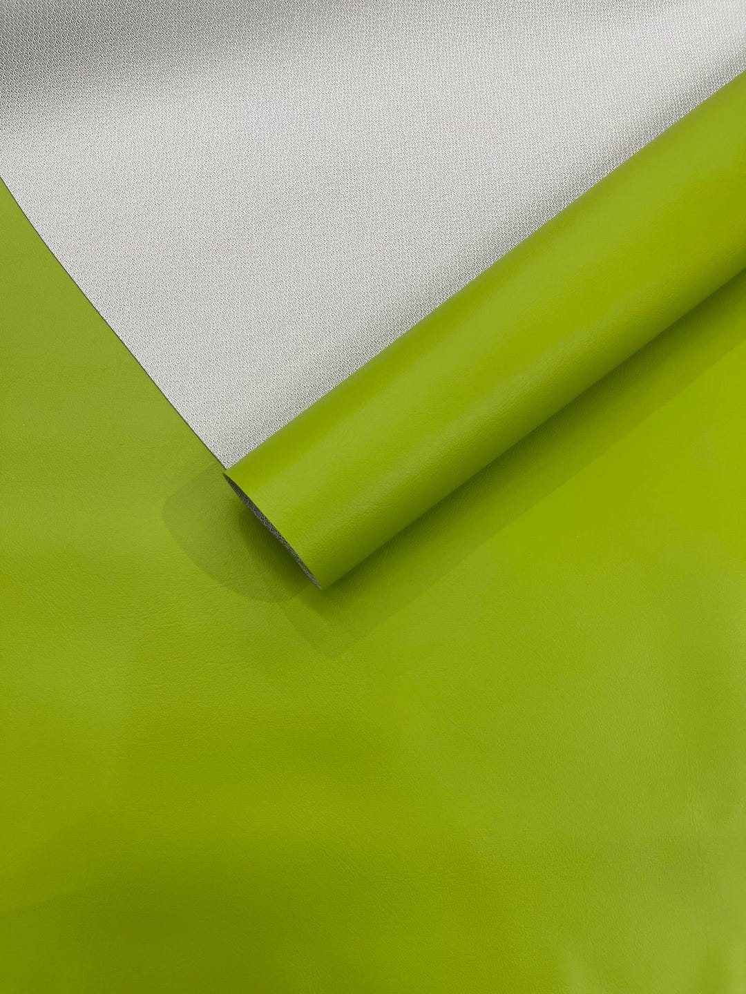 Lime Green Marine Vinyl Fabric Sold by the Yard/vinyl Fabric Faux ...