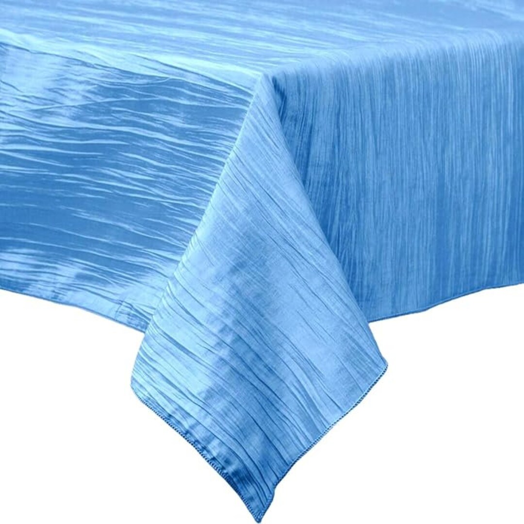 Baby Blue Square Light Weight Accordion Design Crushed Taffeta Seamless ...