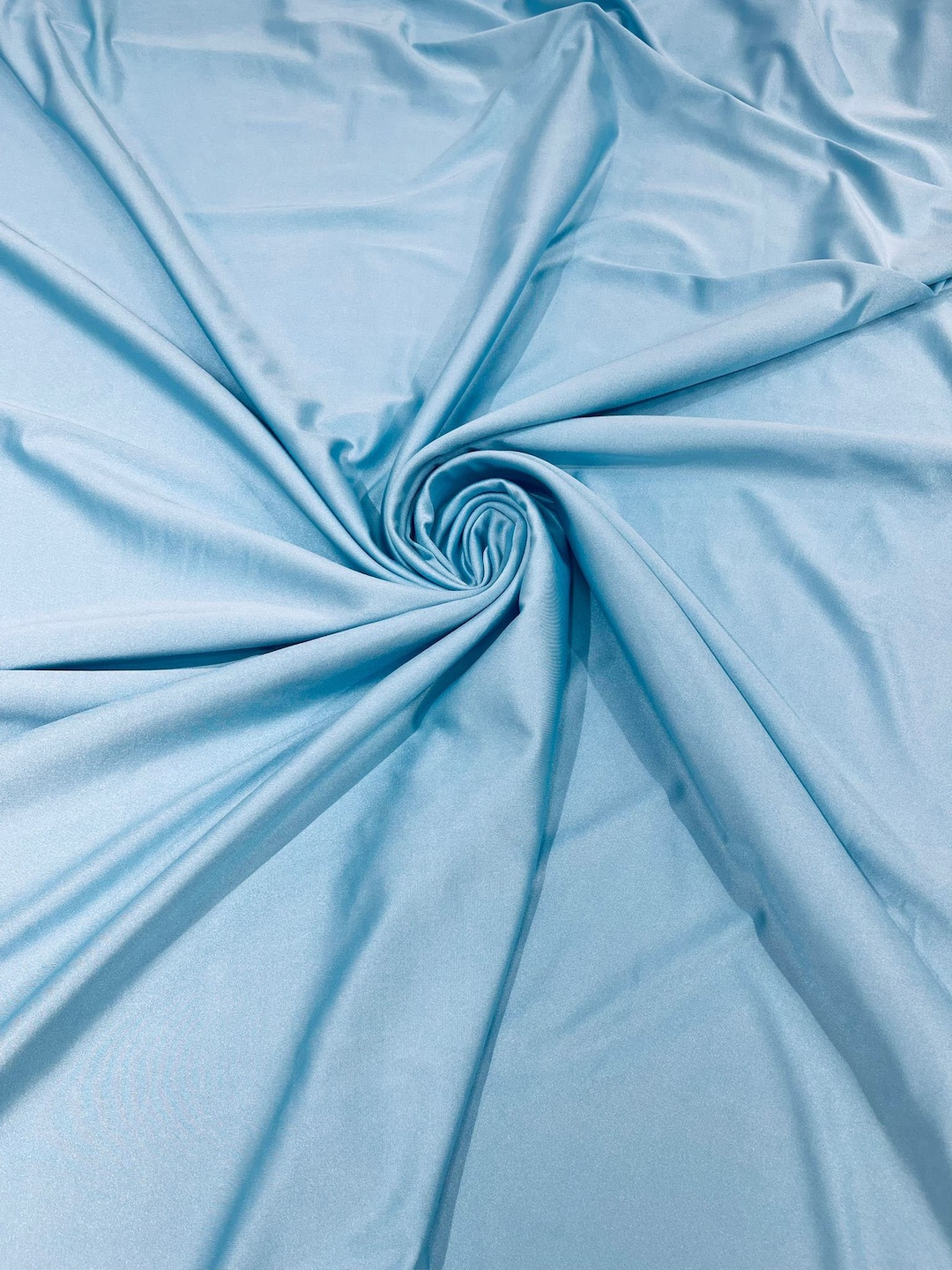 Light Blue Shiny Milliskin Nylon Spandex Fabric 4 Way Stretch 58" Wide ...