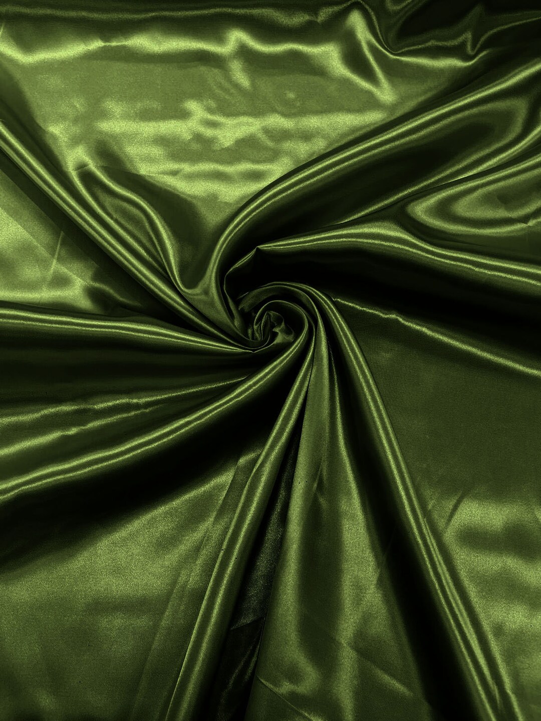 Bamboo Green Shiny Charmeuse Satin Fabric for Wedding Dress/crafts ...