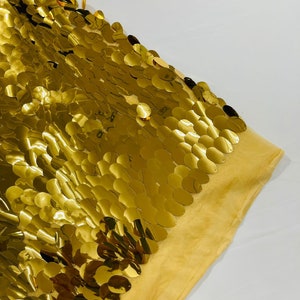 Gold Iridescent Jumbo Sequins Oval Sequin Paillette/tear Drop Mermaid ...