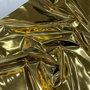 Gold Chrome Mirror Reflective Vinyl Fabric / Crafting Apparel ...