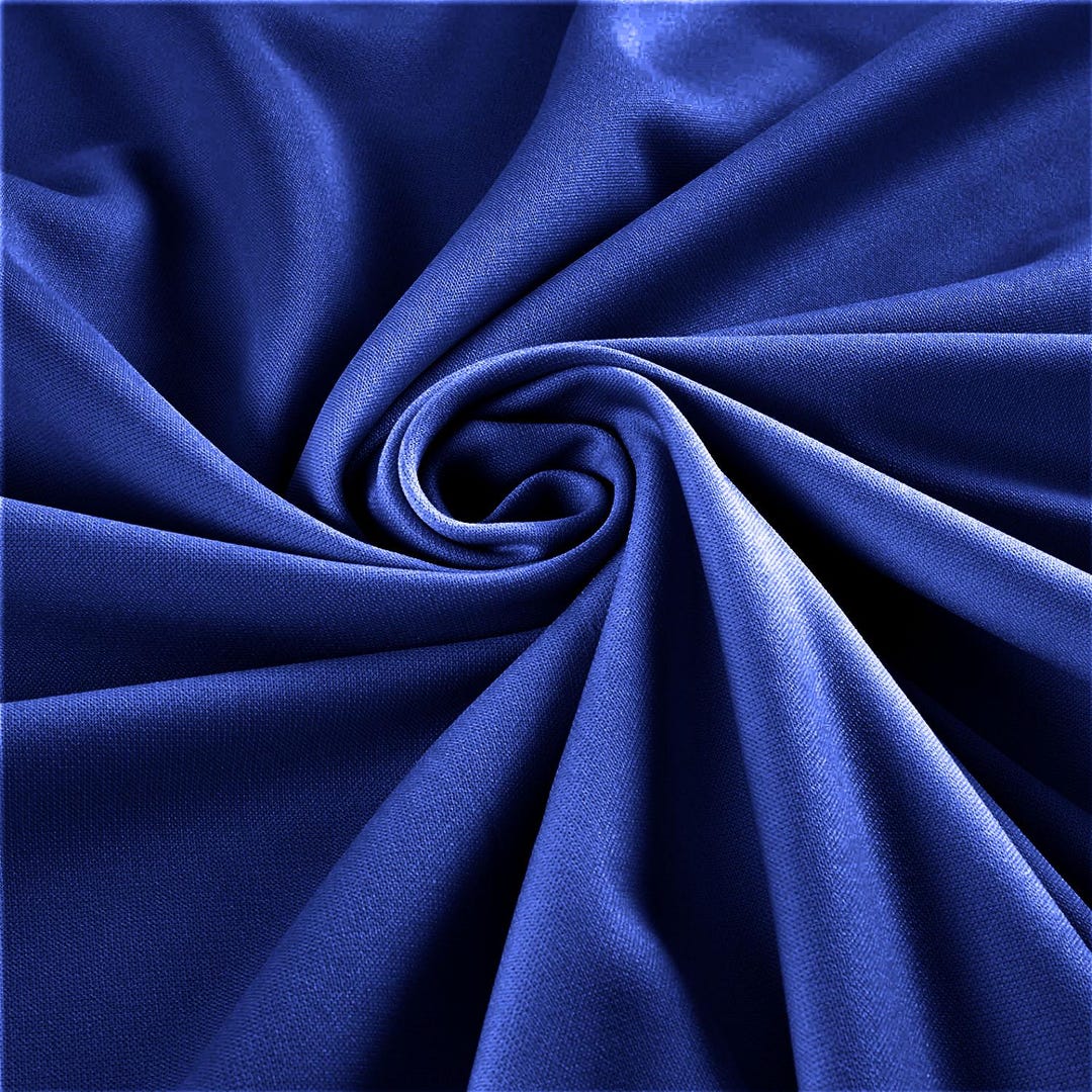 Royal Blue Stretch Crepe Scuba Techno Knit Polyester Spandex Fabric for ...