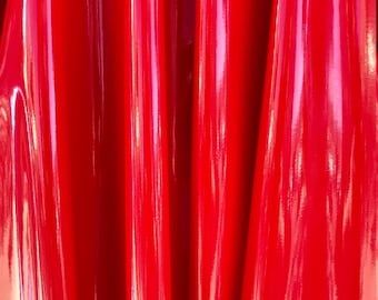 Neon Pink 54 Wide Polyester Spandex Shiny Faux Vinyl 2 Ways Stretch ...