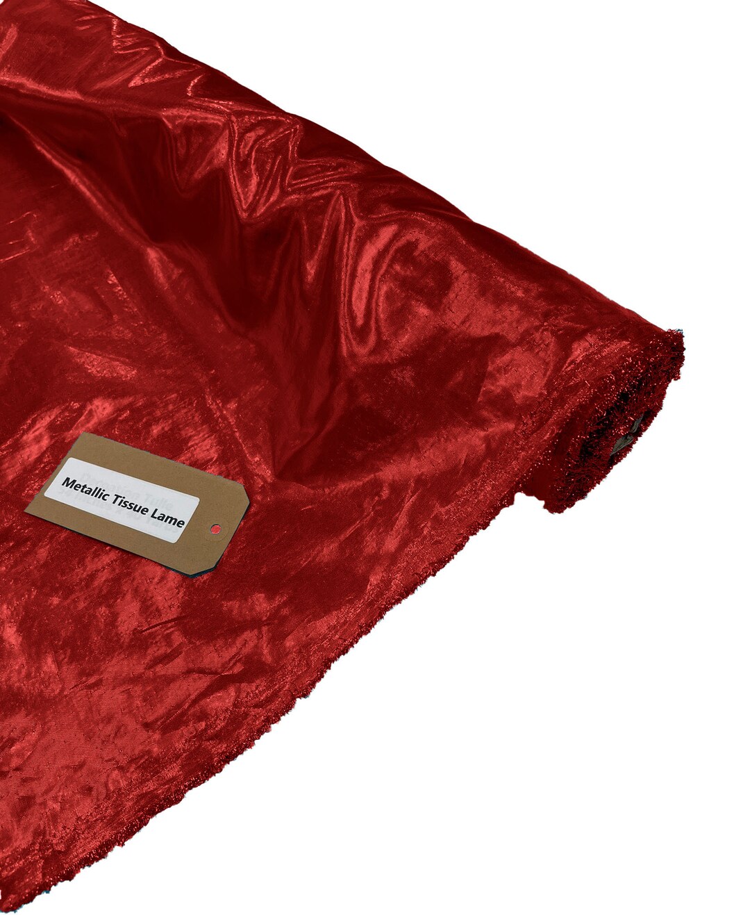 Red Metallic Shiny Light Weight Tissue Lame Fabric/sewing Craft Wedding ...