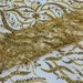 Gold Vine Design Embroider and Heavy Beading/sequins on A Mesh Lace ...