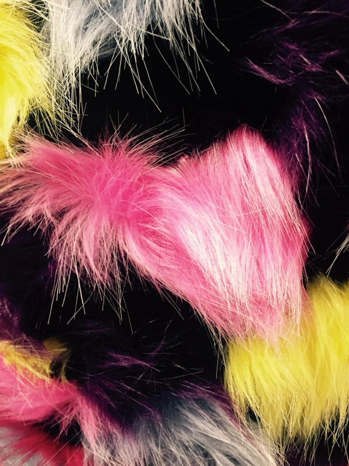 Multi Color Jacquard Faux Fur-shaggy Fun Fur-super Soft Faux Fun Fur ...