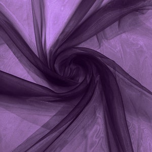 Plum 58/60" Wide 100% Polyester Soft Light Weight, Sheer, See Through ...
