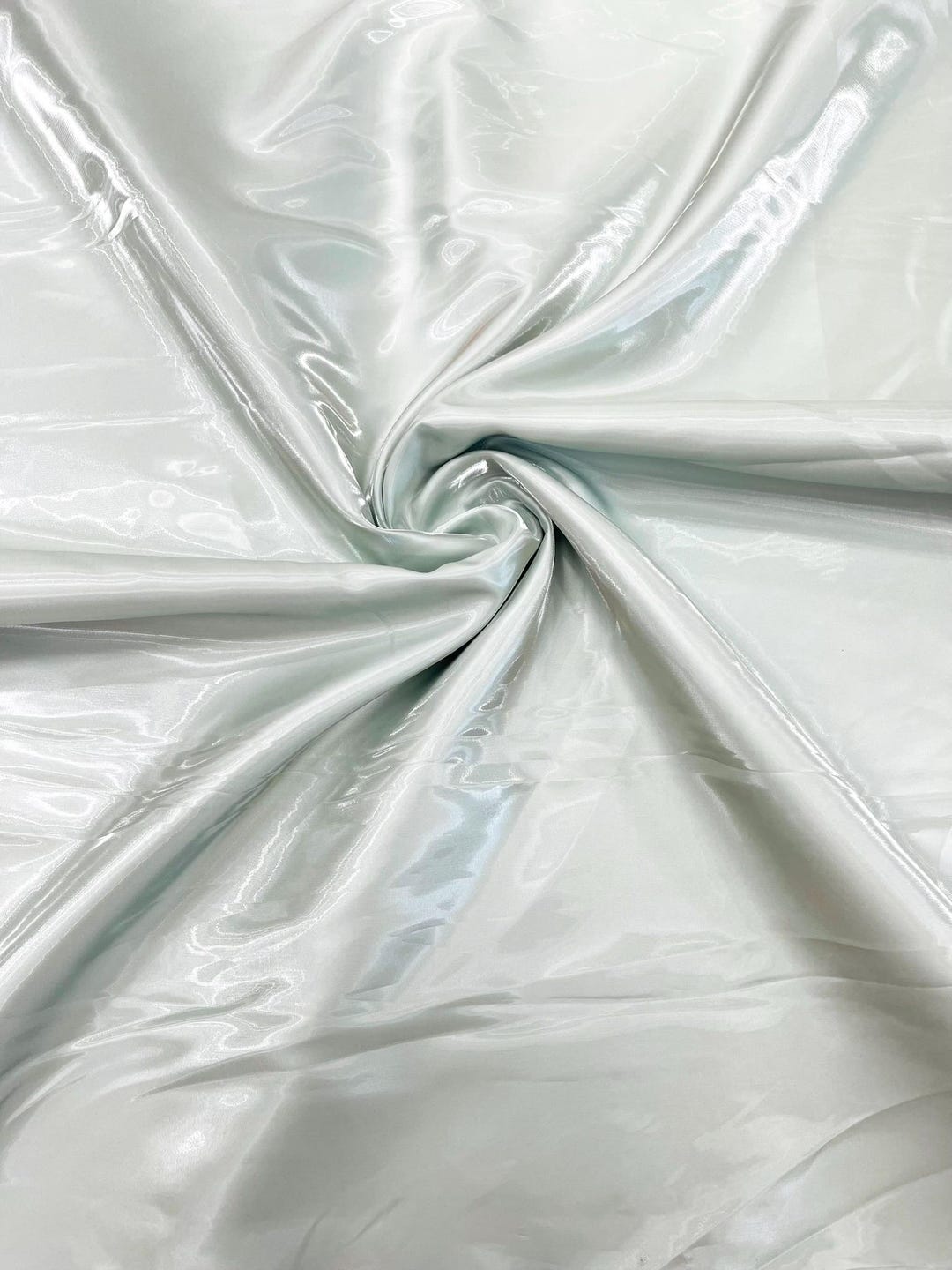 Light Sage Green Liquid Satin Fabric-glossy Satin-58” Wide-prom. - Etsy