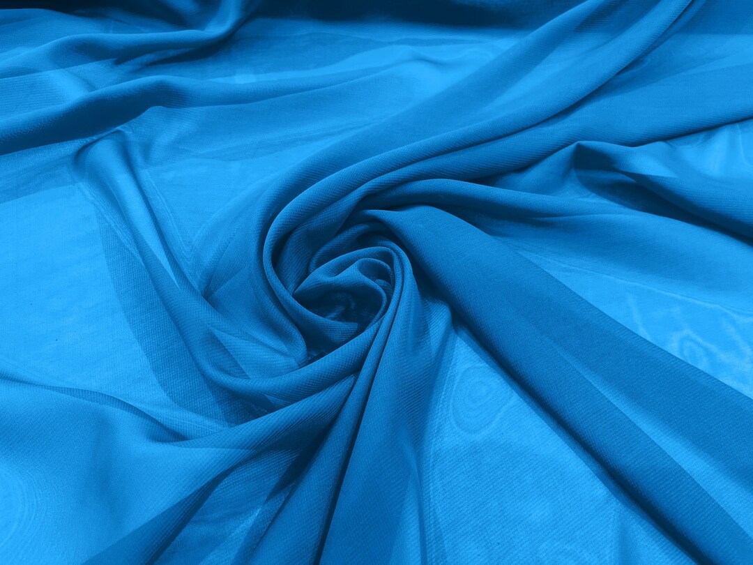 Turquoise 5 Yards 60" Wide Sheer Fabric Chiffon Fabric by the Yard ...