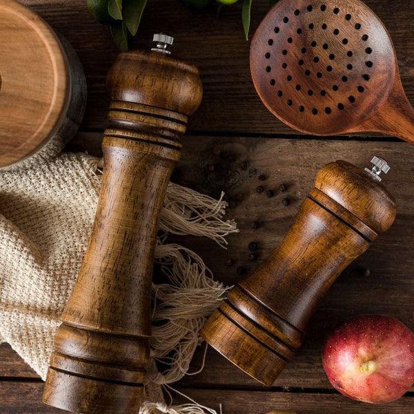 Wooden Pepper Mill - Etsy