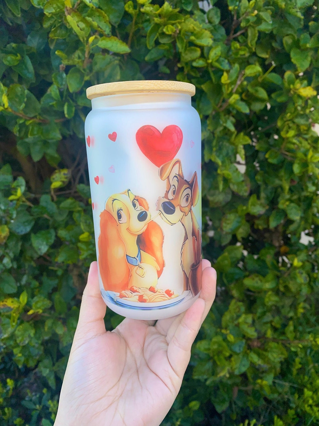 Lady and the Tramp Glass Cub - Etsy