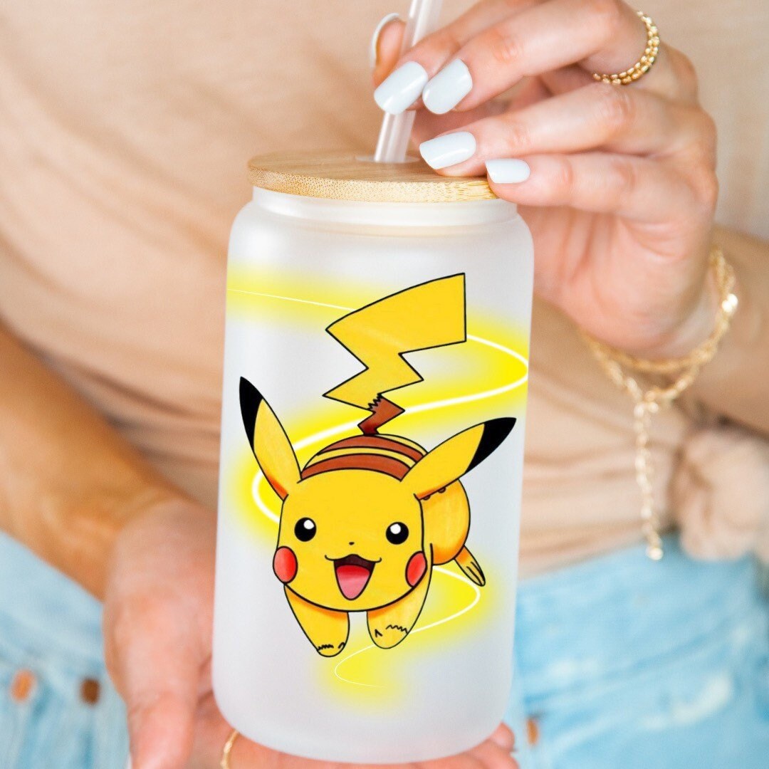 Pikachu Glass Cup - Etsy
