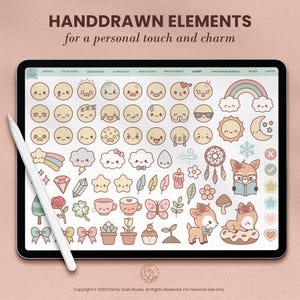 Soft Boho Stickers for Digital Planner, Planner Essentials, Kawaii Cute ...