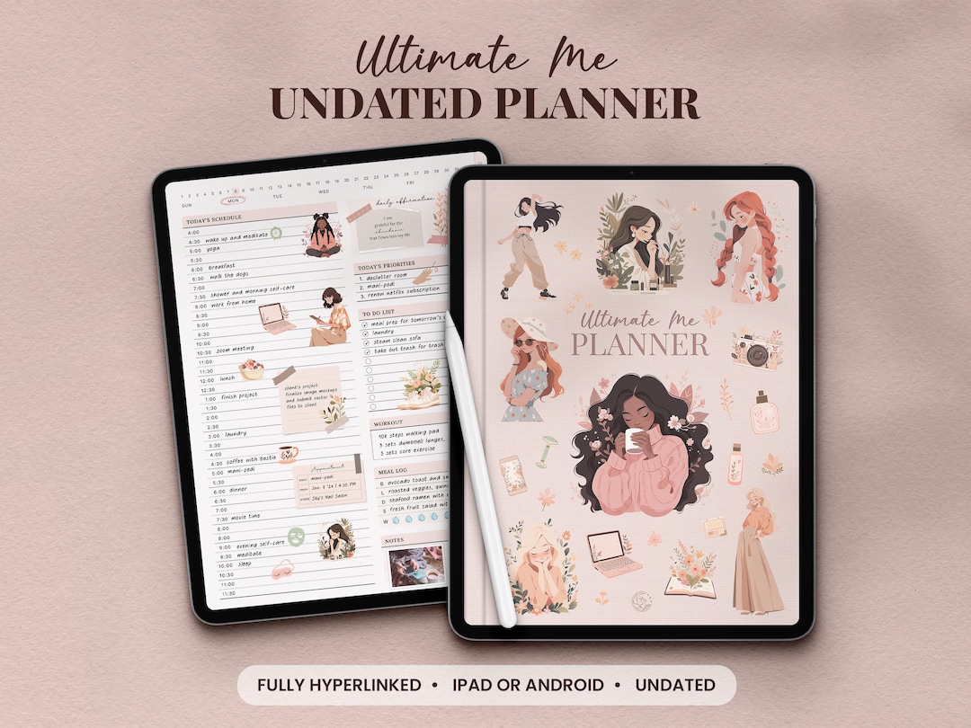 Ultimate Me Planner UNDATED, Everyday Life Planner, Self-care Planner ...