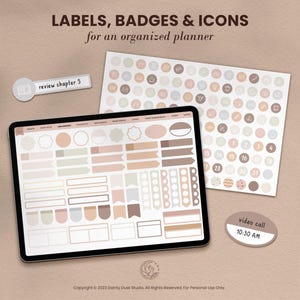 Soft Neutral Stickers for Digital Planner,planner Essentials,cute ...