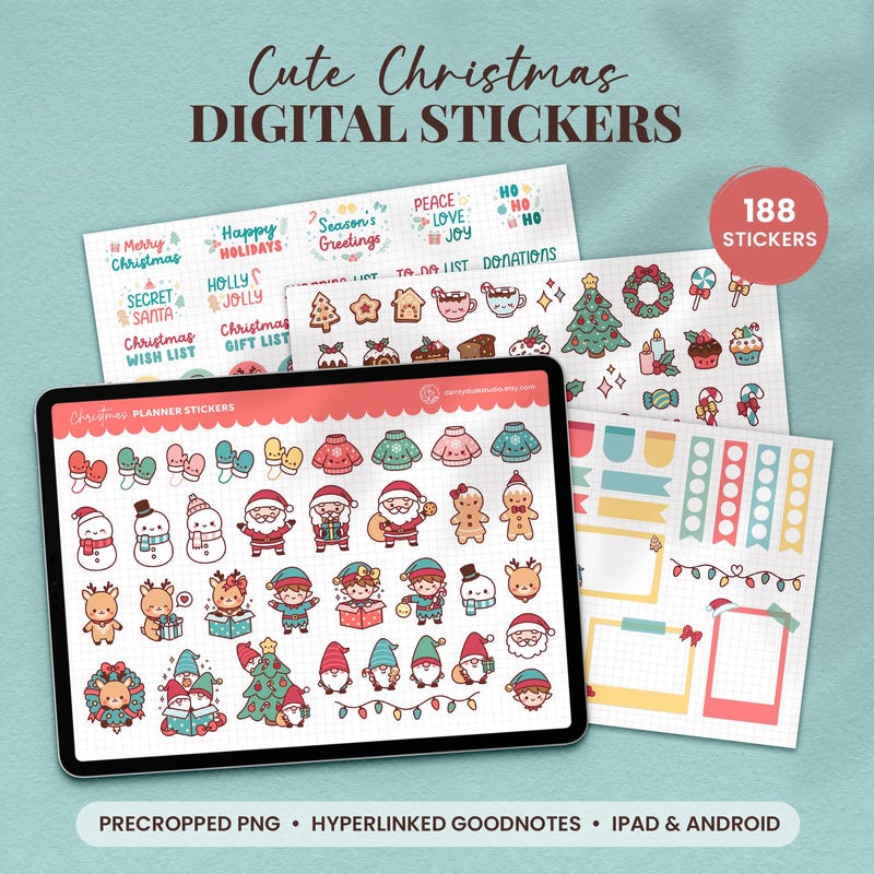 Christmas Stickers - Etsy