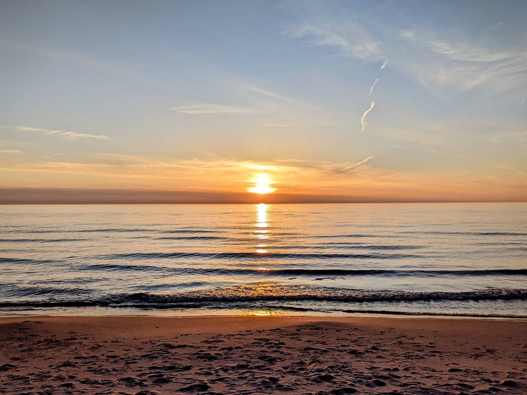 Sunset at Tunnel Park Photo, Michigan, Landscape, Wall Art, Lake ...