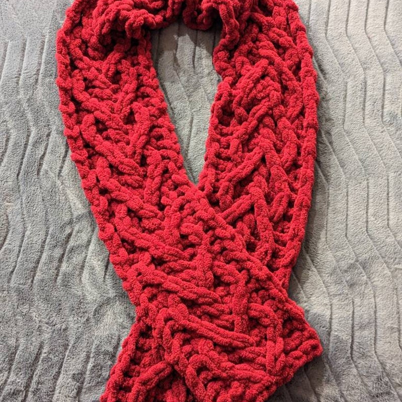 Knit Chain Scarf - Etsy