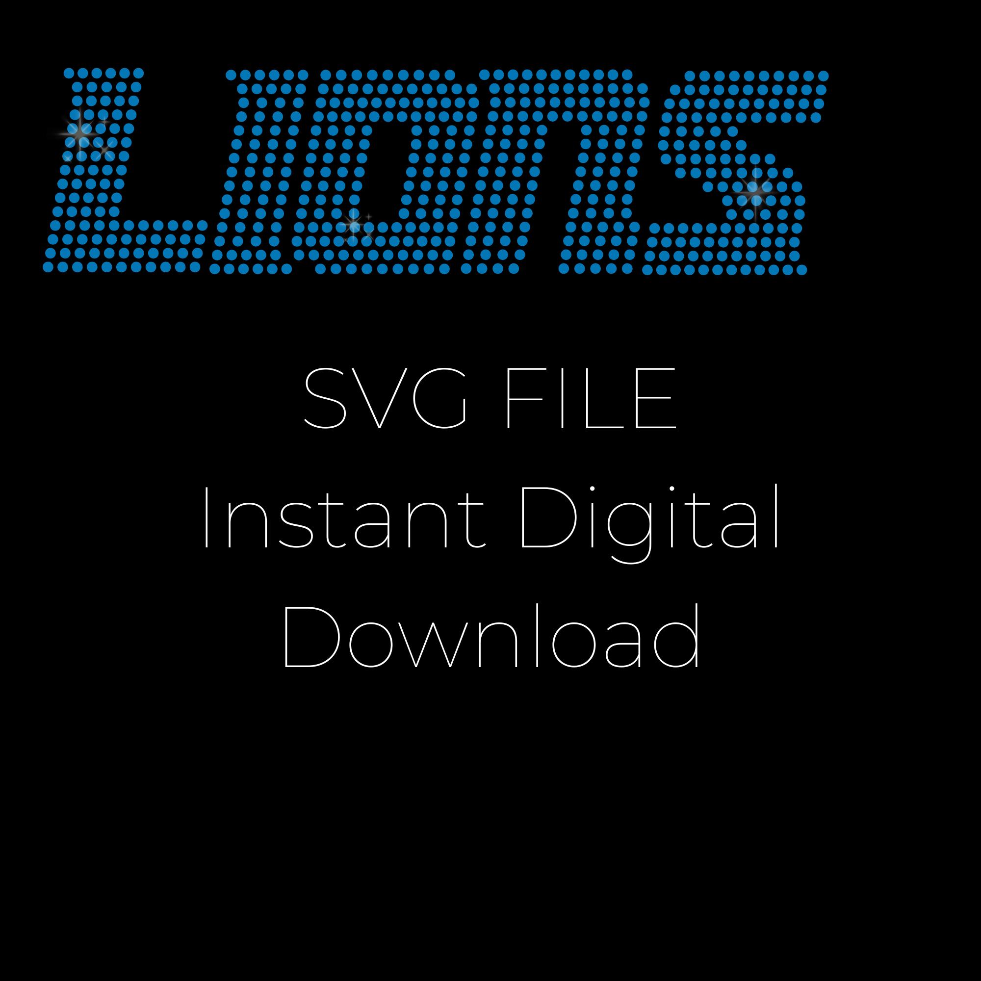 Detroit Football Team Rhinestone SS10 SVG Templates | Sports Fan Craft ...